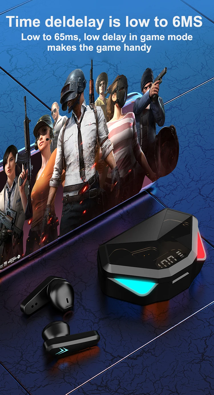 True Wireless Stereo Gaming Tws X15s E-sport Rgb Light Led Display ...