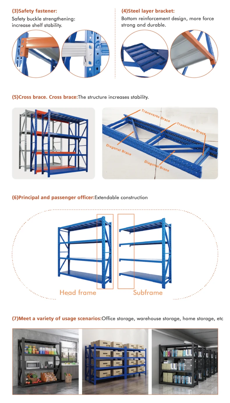 4 Layer 2000*600*2000mm 300kg Adjustable Storage Stacking Heavy Duty ...