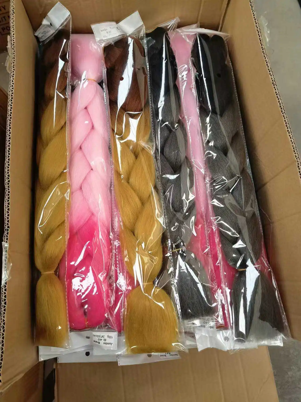 24 Inches 100g Monochrome Prestretched Yaki Braiding Hair Solid Color ...