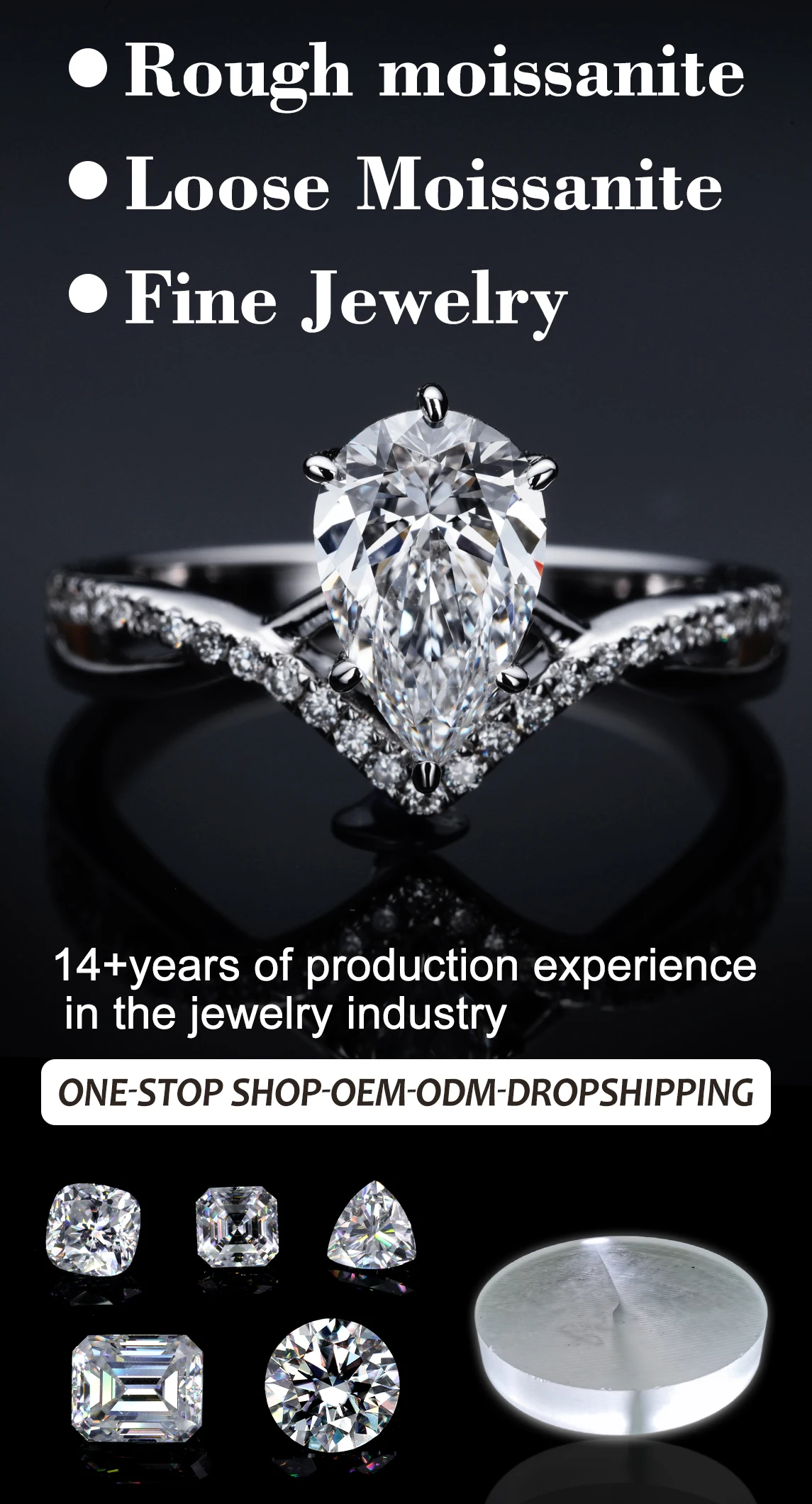 Hailer Wholesale GRA Moissanite Stones Pass Diamond Tester