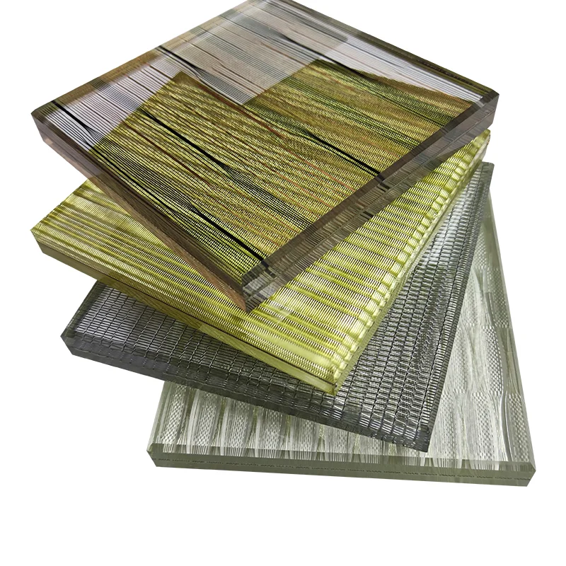 Art Deco Metal Mesh Laminated Glass Partition Glass Tempered Laminated ...