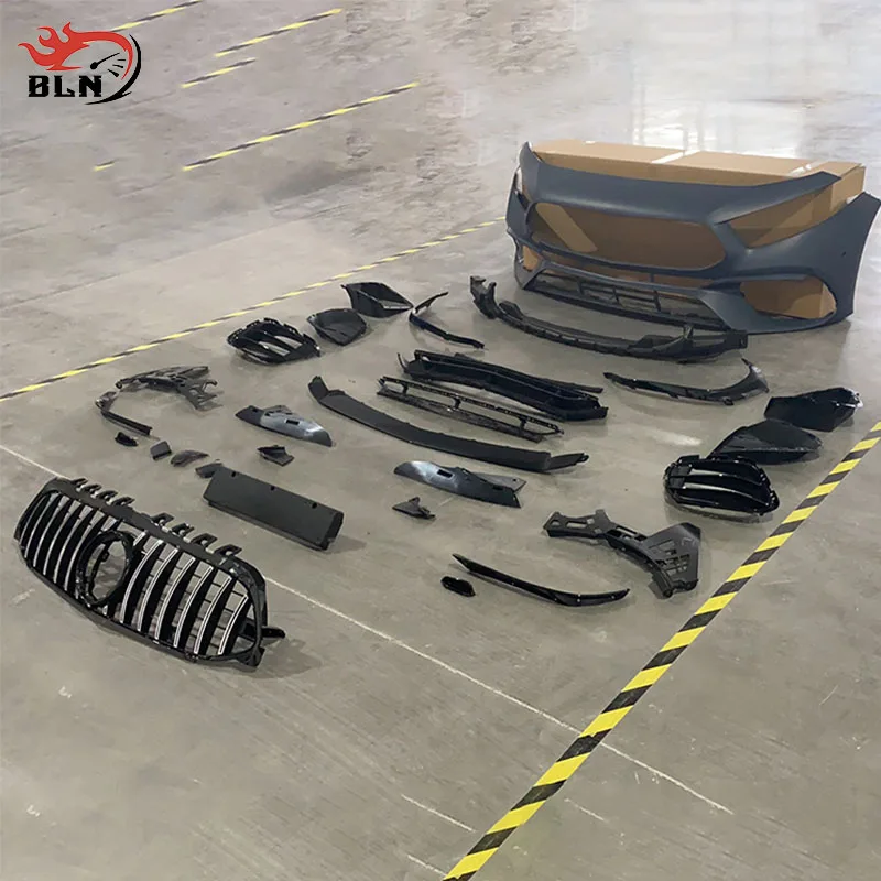 Amg-a45 Style Body Kit Include Bumper Headlights Grille Suit For ...