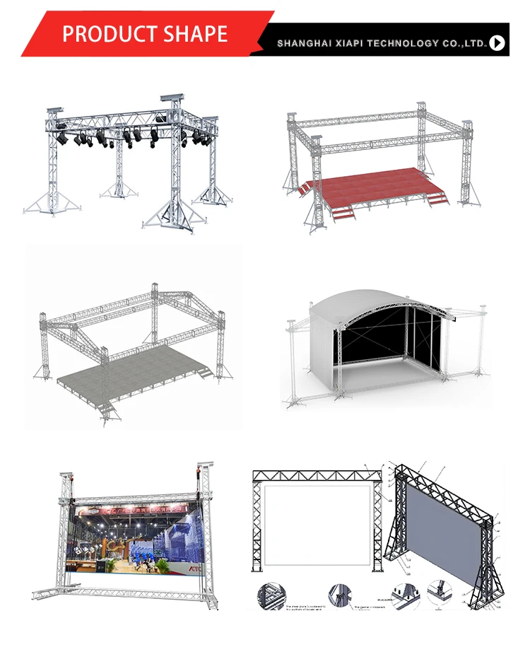 Heavy duty concert stage aluminum folding truss aluminium display heavy ...