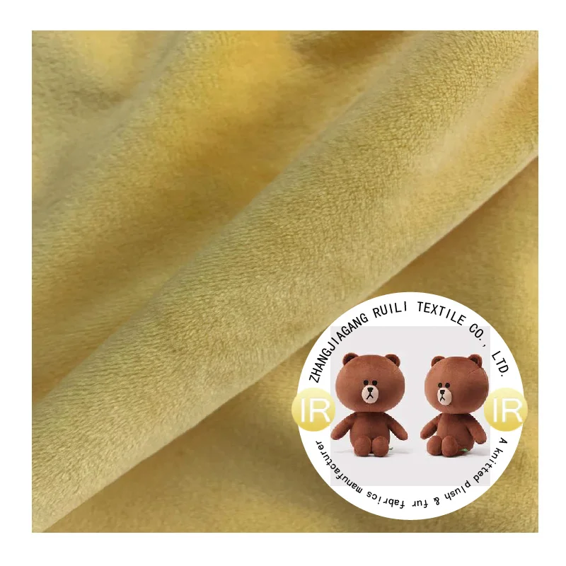 100% Polyester Knitted Soft Short Pile Plush For Toys Fabric - Buy ...
