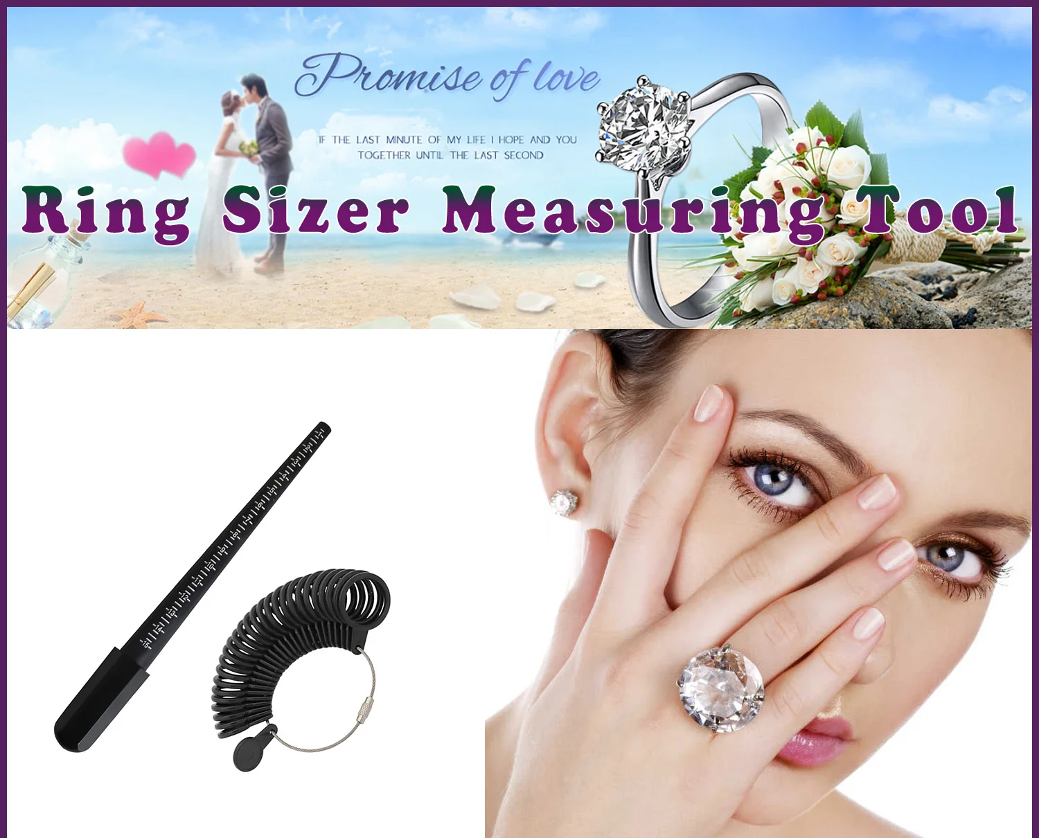 Bonsta Ring Sizer - Accurate Finger Size Gauge for Jewelry