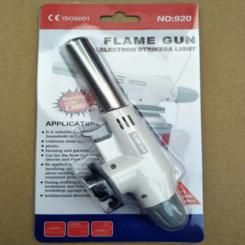 Barbecue Flame Gun Butane Fire Burner Automatic Camping Gas Torch ...
