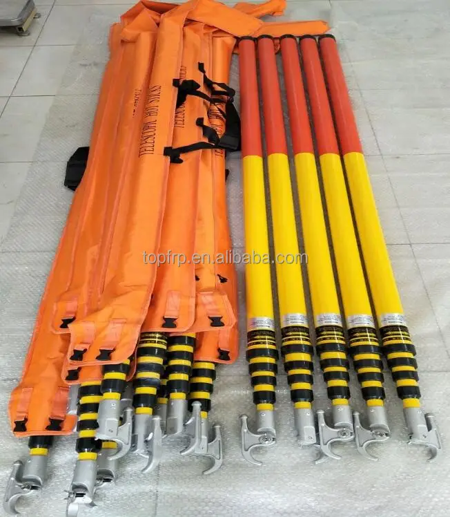 High Voltage Fiberglass Telescopic Hot Stick Insulated Operation Rod