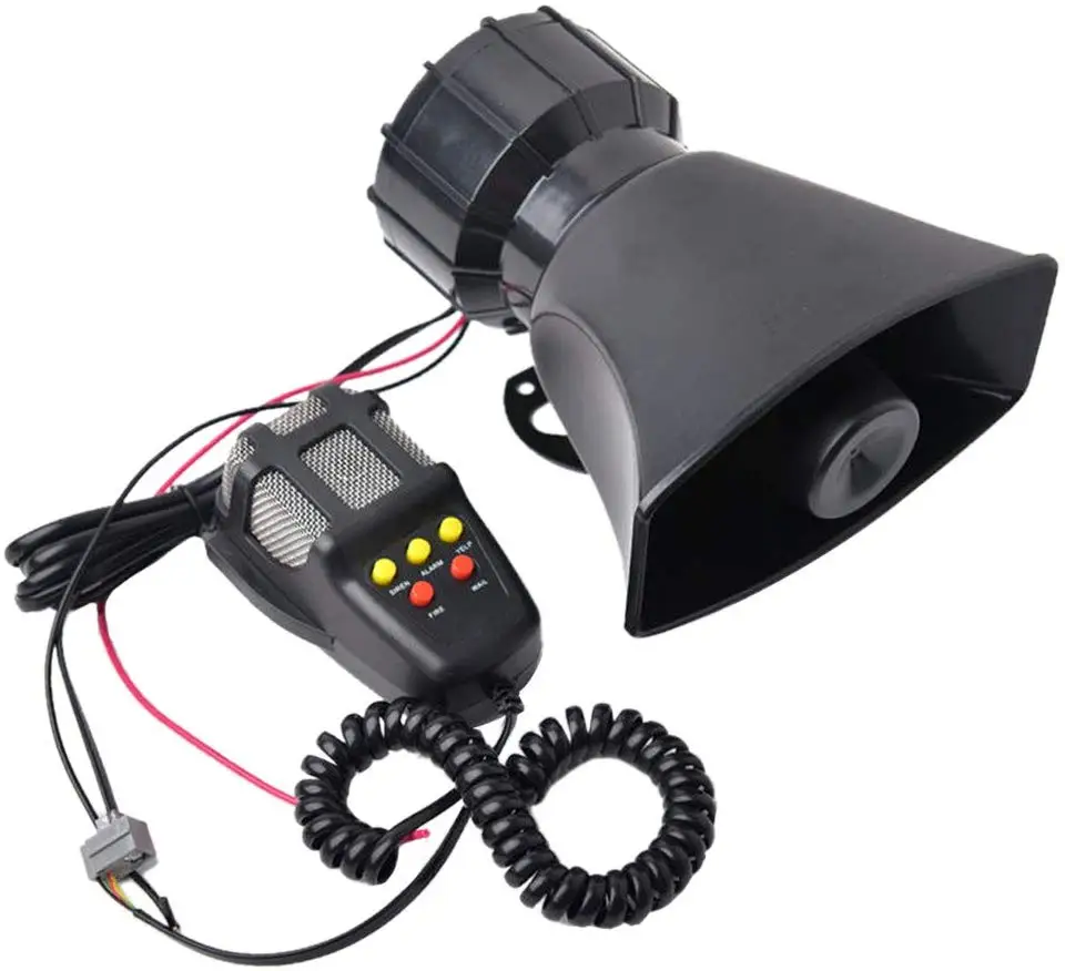Car Siren Horn 5 Tone Siren Speaker With Mic Pa Speaker System - Buy ...