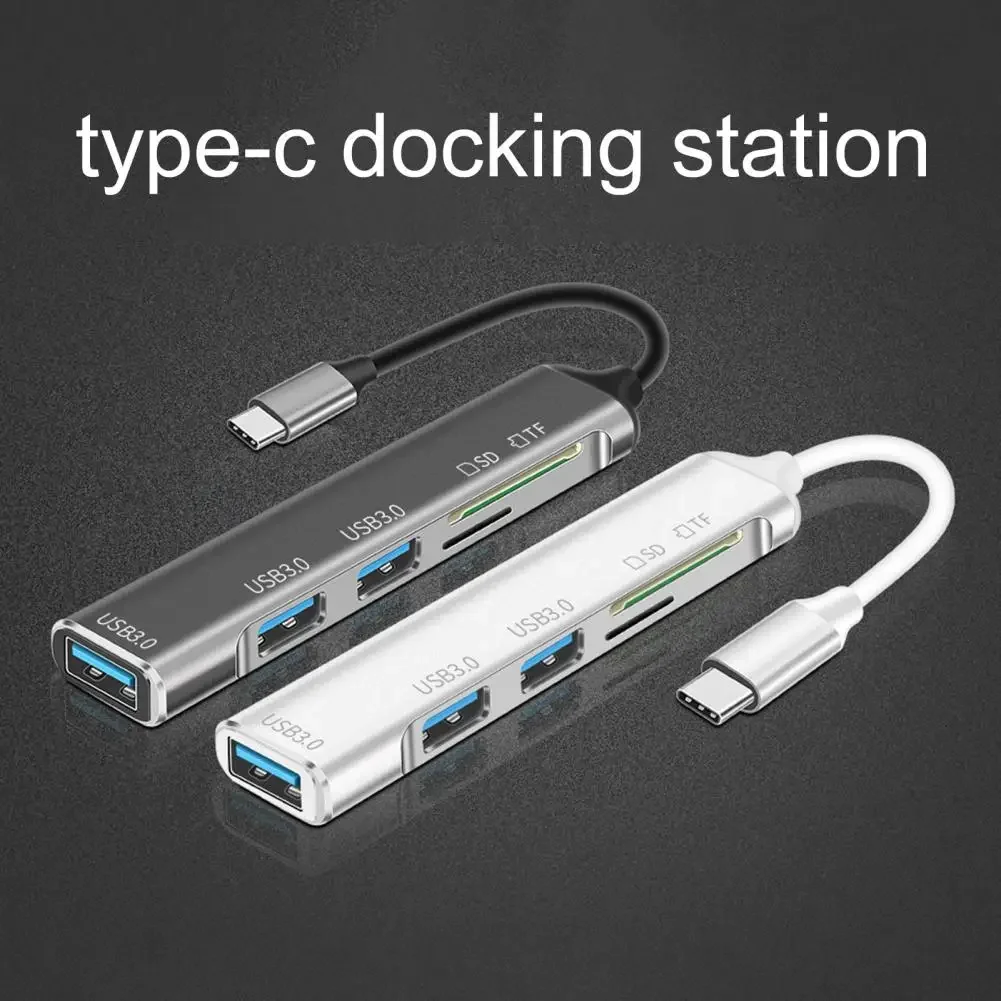 Type-c Cable Hub 5-in-1 With Sd/tf Slot Data Transmission Usb3.0 ...