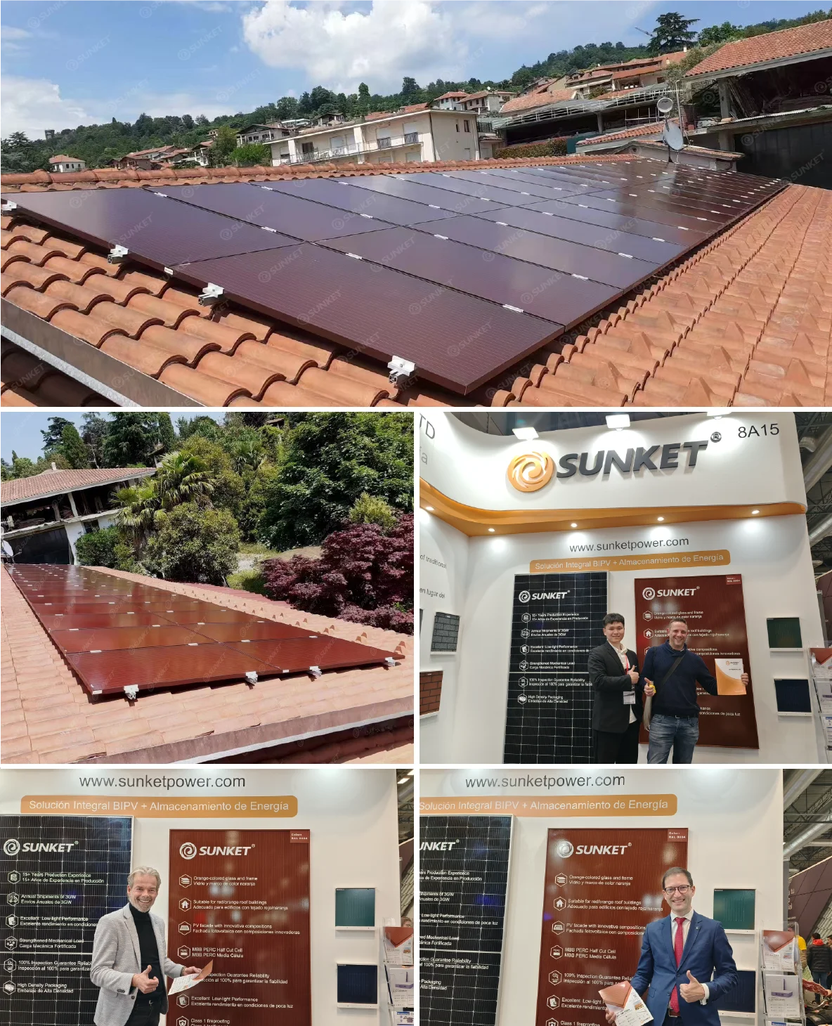 Sunket 390W Orange Solar Panels - Efficient Monocrystalline Power
