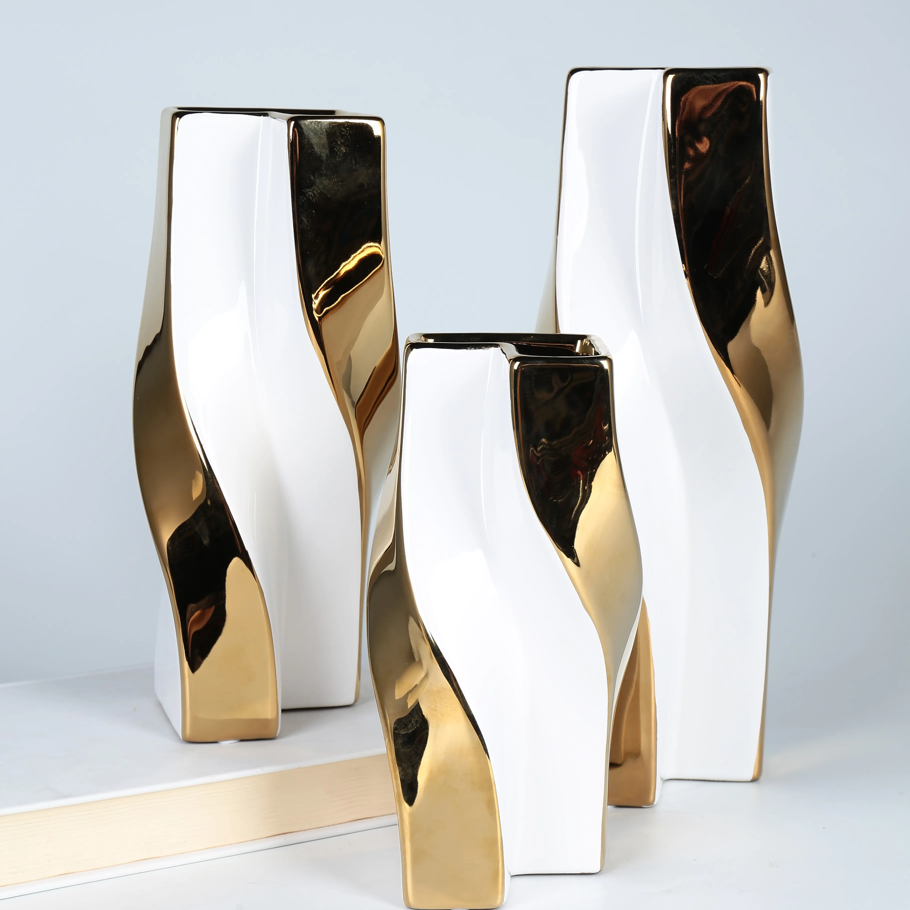Luxury Decor Gold Geometry Modern Flower Vase For Home Decor - Buy ...