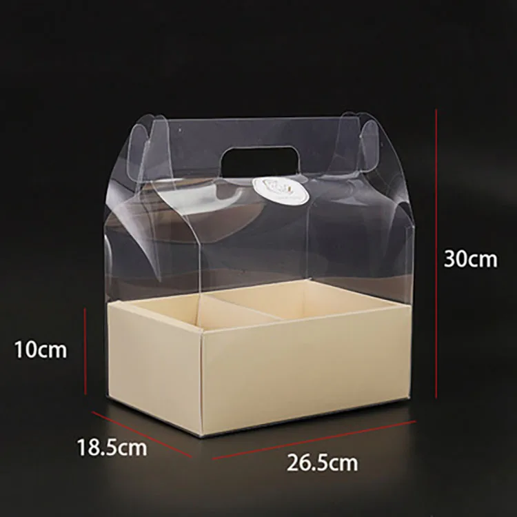 Luxury Floral Transparent Flower Cake Box - Perfect Gift