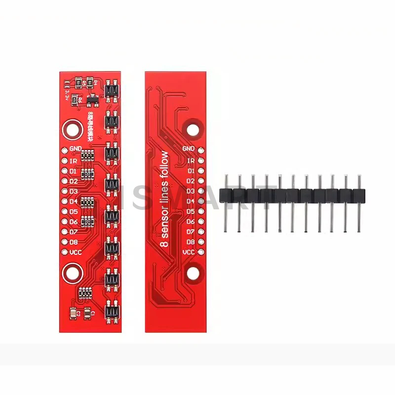 8 Channel Ir Tracking Sensor Module 8 Ch Infrared Line Track Trace ...