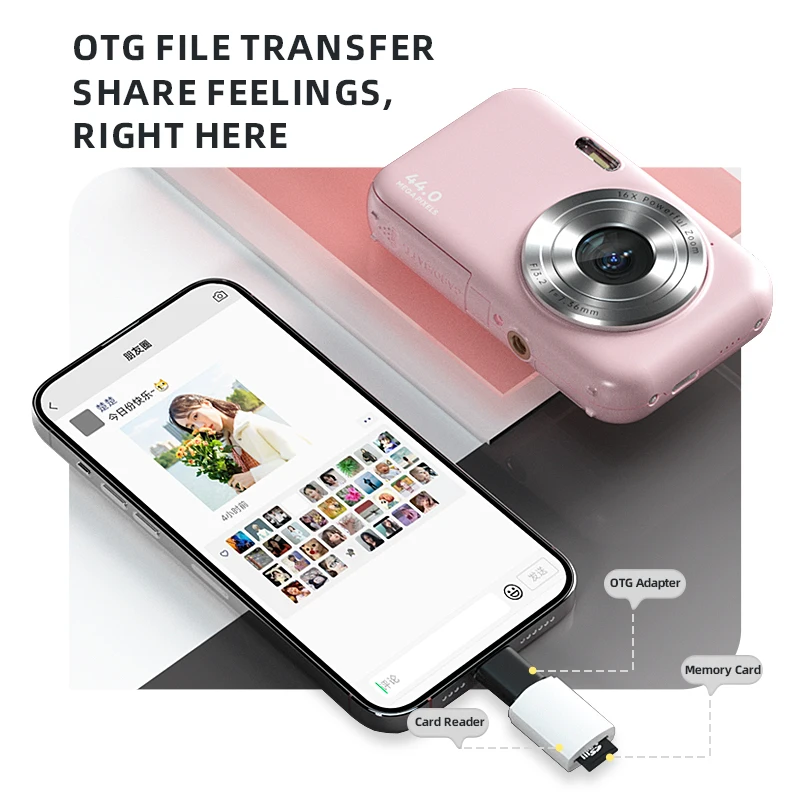 16X Digital Zoom FHD 1080P Portable Mini Digital Camera Compact Point ...