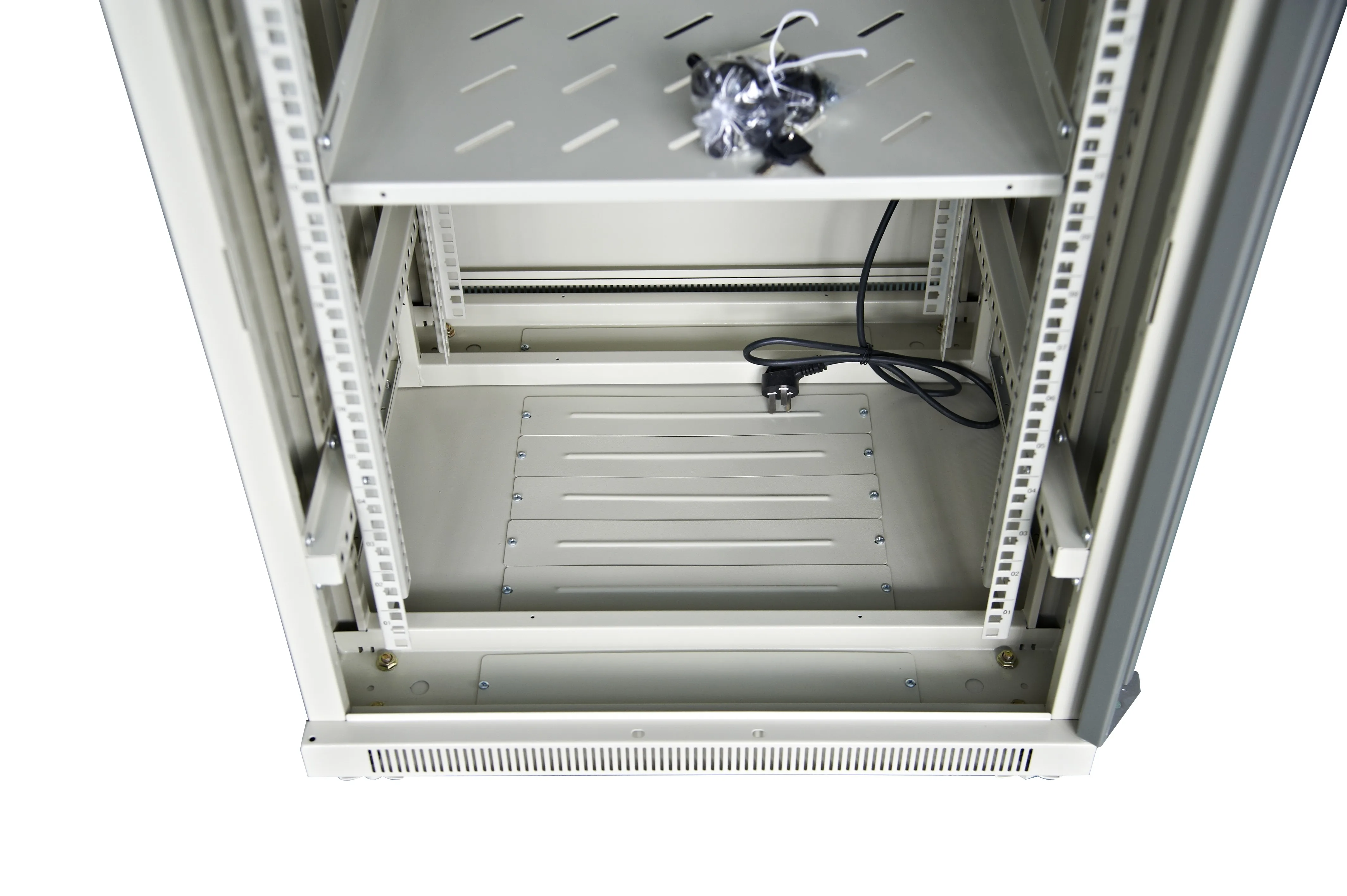 Factory Manufacturing Glass Door 18u-42u Grey Network Server Cabinet ...