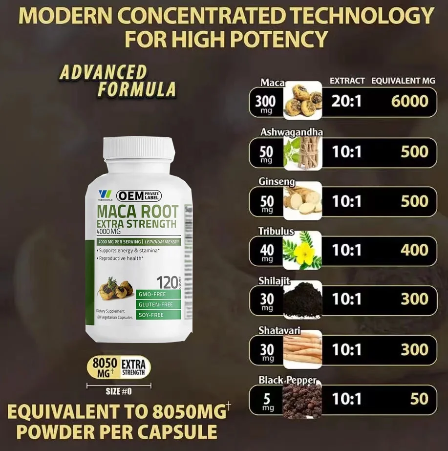 Oem Black Maca Capsules Original Pill Shape Buttocks Bigger Butt Booty ...