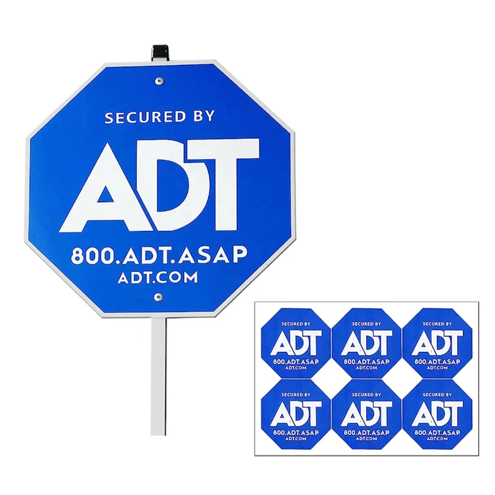 American Reflective Warning Sign Board - ADT Security Yard Sign