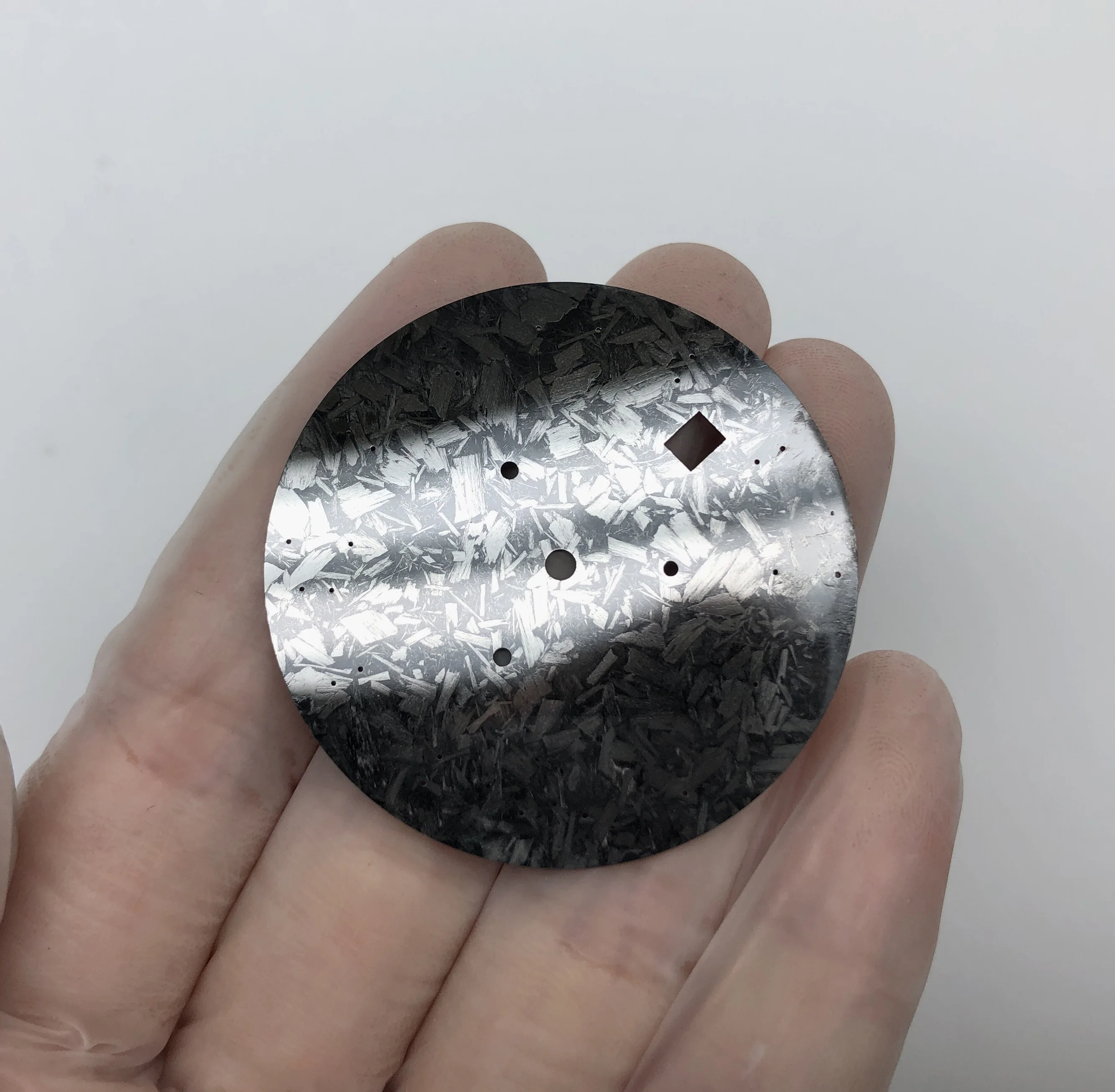 Custom Made Carbon Fiber Watch Dial for 31.5mm Stone Dials