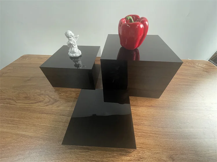 Black Wedding Acrylic Stands White Unique Buffet Display Event Food ...