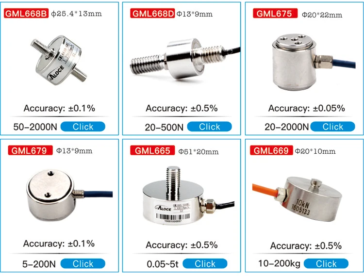 GML668A Compression Tension Force Sensor - 1KN to 20KN