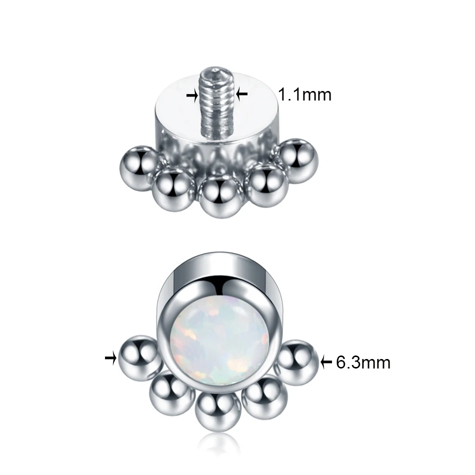Surgical Steel Dermal Anchor Top Micro Dermal Piercings