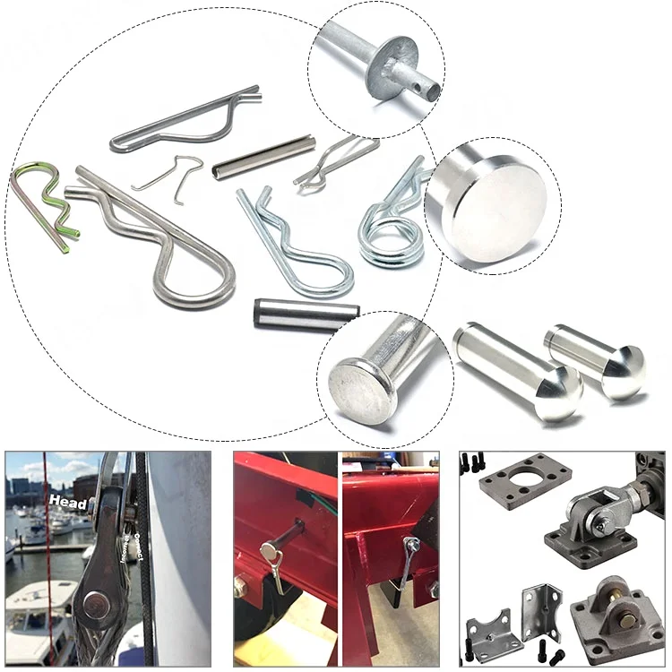 Custom Stainless Steel Clevis Pin With Hole M6 M8 L Type Trailer Hitch Pin - Buy Type Clevis Pin ...