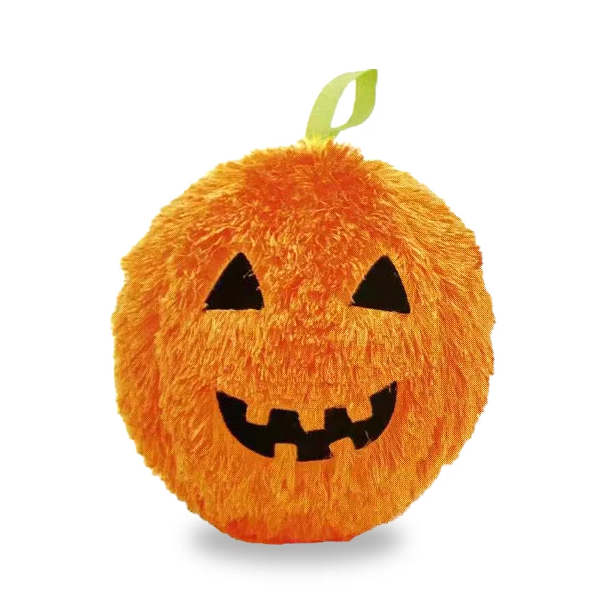 Happy Halloween Balloons Fuzzy Soft Monster Face Inflatable Bounce And ...
