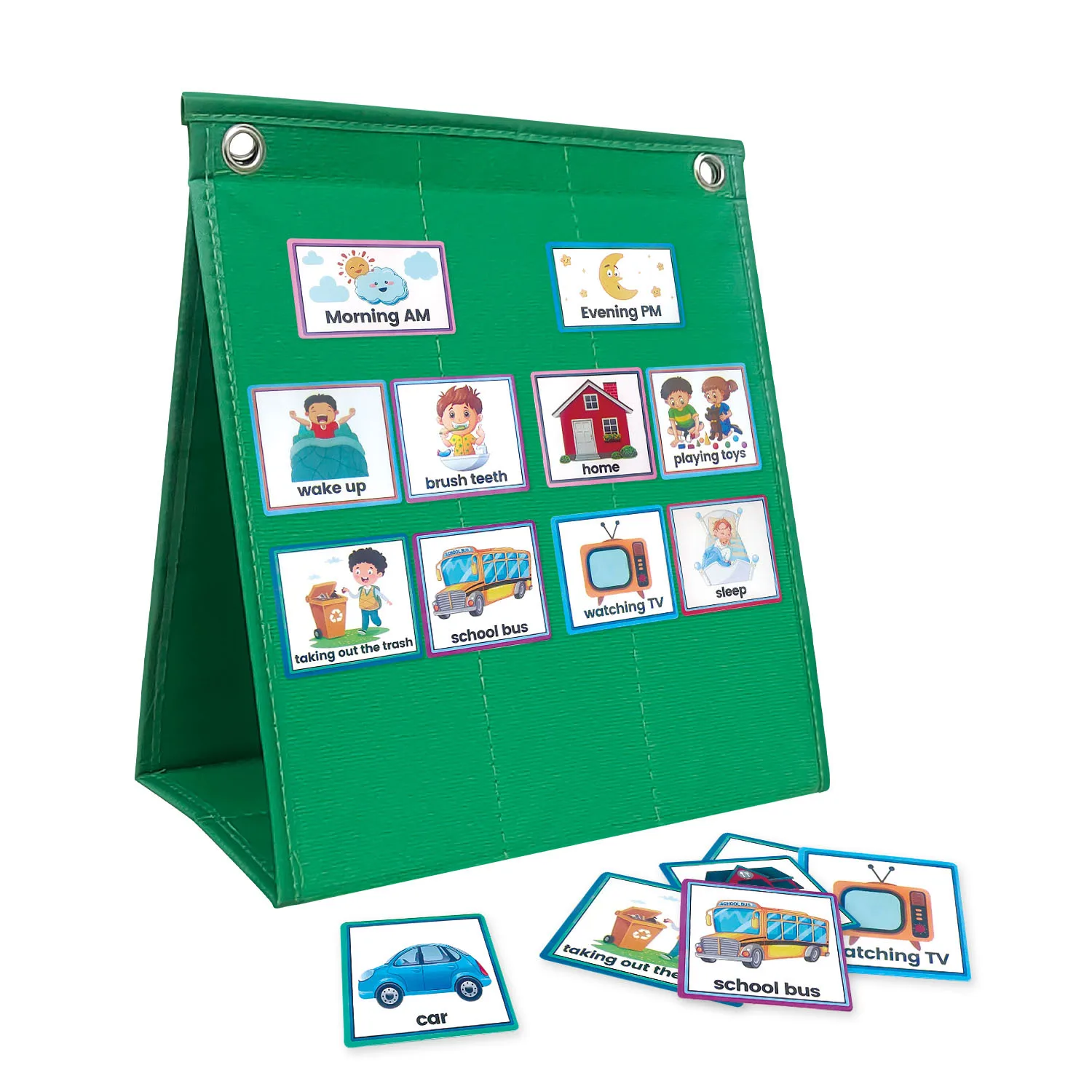 70-Card Visual Schedule Chart for Kids PET Material for School & Home ...