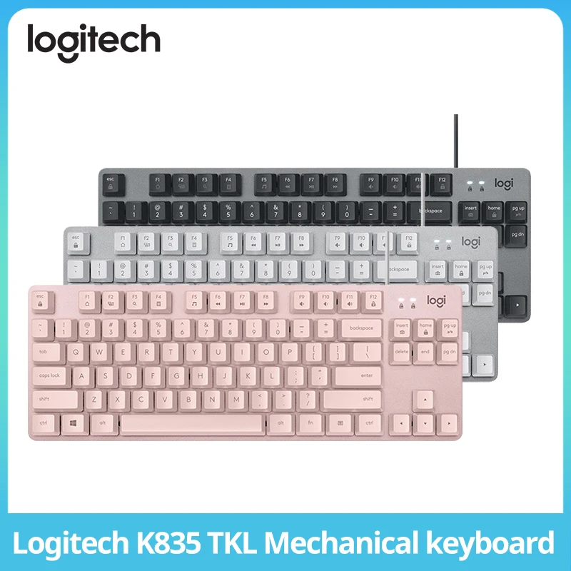 Logitech K835 미니 기계식 유선 키보드 실제 기계식 키보드 84 키 TCC 데스크탑 컴퓨터 게임 타이핑 전용| Alibaba.com