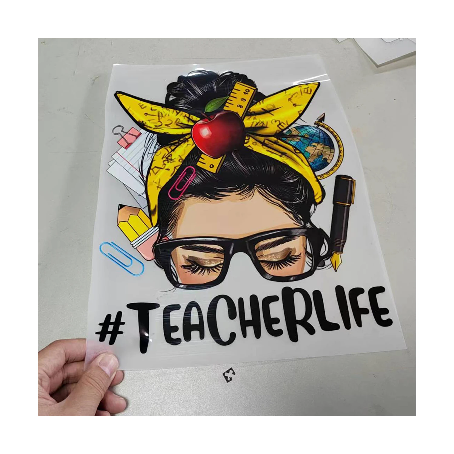 Hoodies DTF Printing Custom Teacher Design Heat Transfer Vinyl Label ...