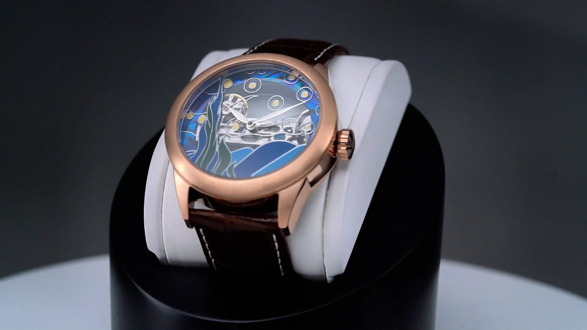 New Brown Leather Strap Men Watch Customizable Design And Logo ...