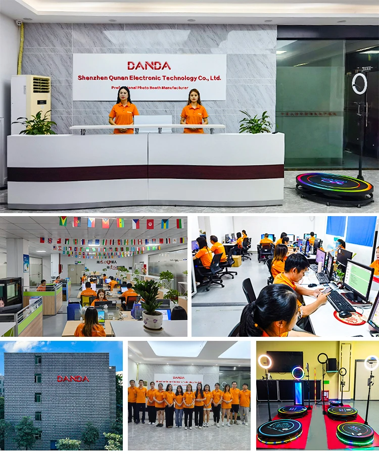 DANDA 360° Rotating Photo Booth for Weddings & Events - OEM Available