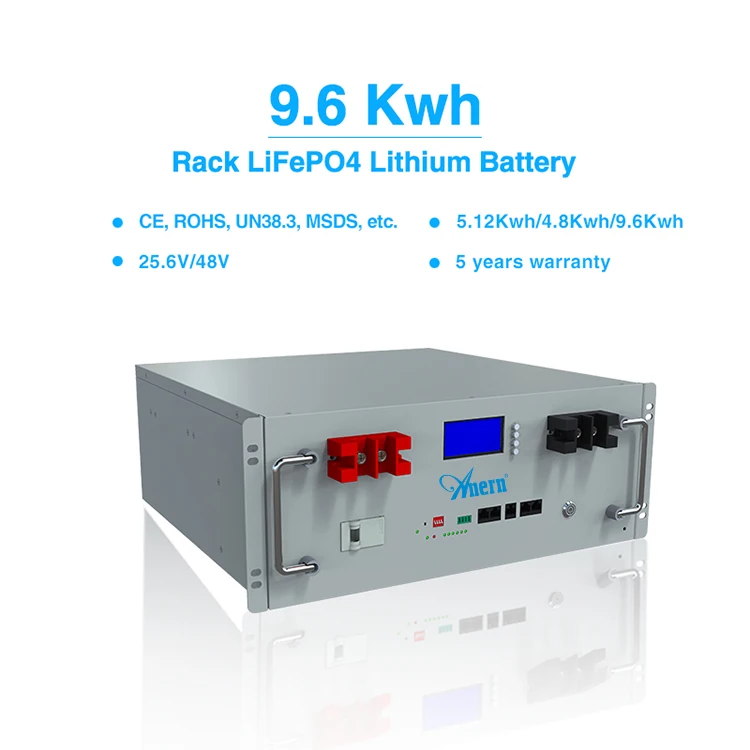 Anern high capacity rack battery lifepo4 lithium battery 24v 100ah 48v ...