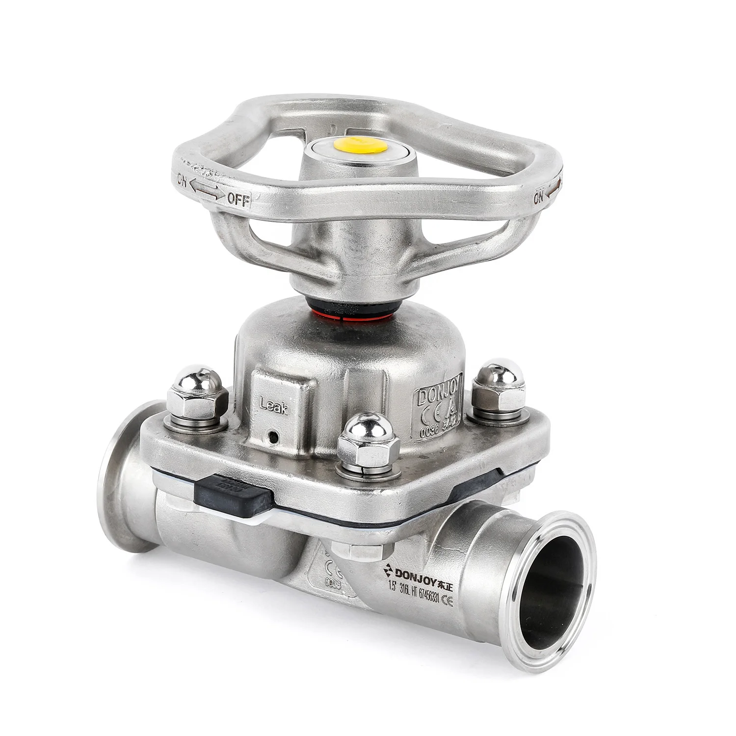 Donjoy 1" Pharmaceutical Manual Diaphragm Valve Stainless Steel Hand ...