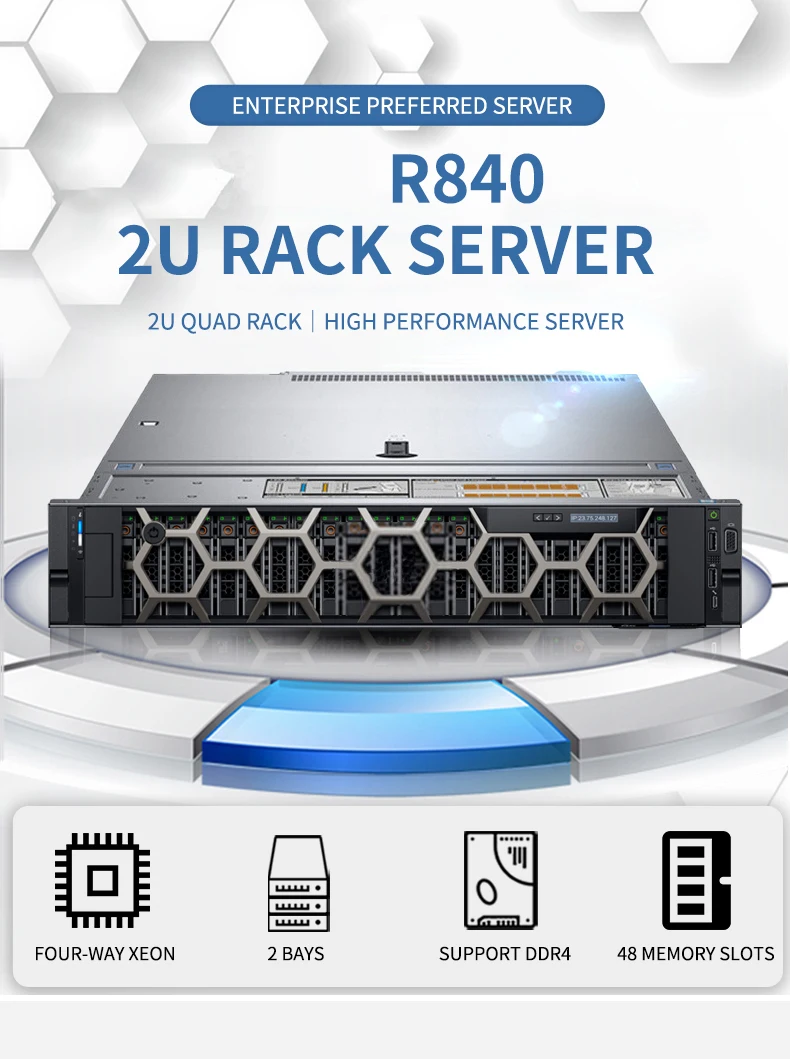 Hot Sale Poweredge R840 2u 4 Nodes Server Rack R840 - Buy Rack 2u ...
