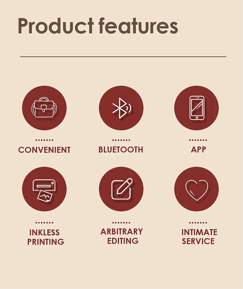 Luck Jingle A12 Cute Mini Portable Label Printer Wireless Inkless Bt ...