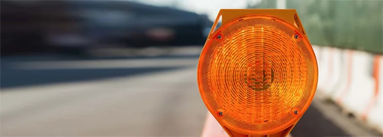 Traffic Warning Cones Solar Road Way Warning Light for Roadway Safety ...