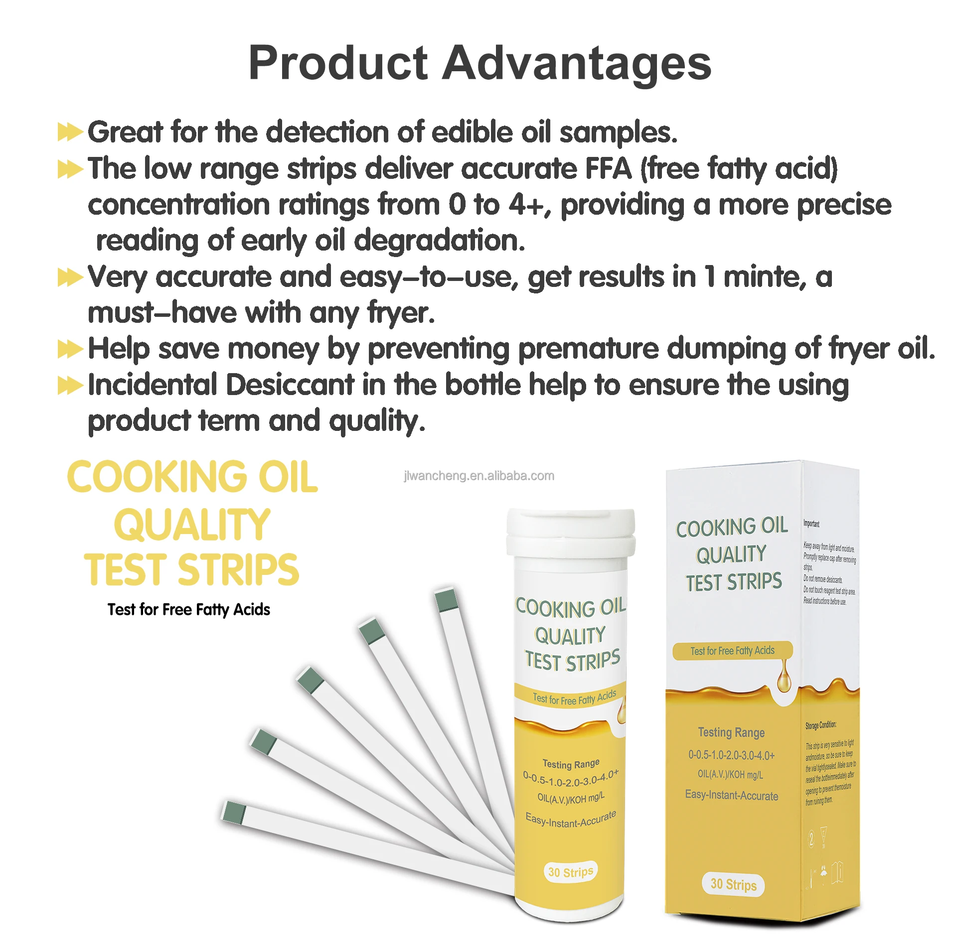 VANSFUL Oil Test Strips - High Accuracy for Home Use