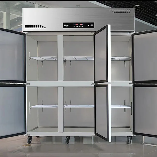 6 Doors Stainless Steel Industrial Upright Freezer Commercial Freezer ...