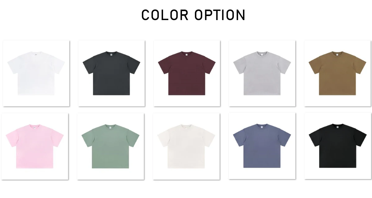 190g Oversized Blank T Shirt Summer Light Cotton Tshirt For Men Custom Puff Print Mock Neck Boxy ...