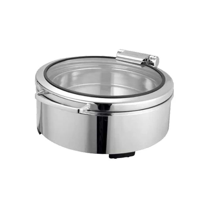 Flat Glass Surrounding Chaffing Dish With Handles Buffet Portable Food ...