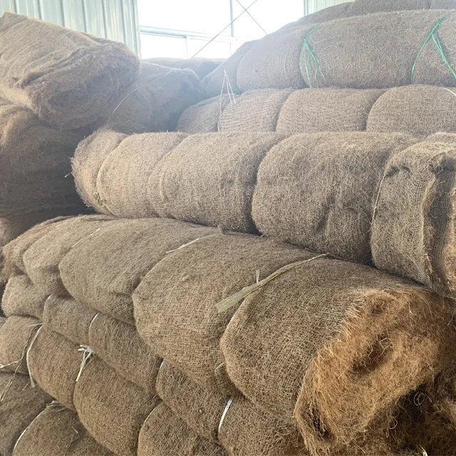 Pre-seeded Erosion Control Coir Matting for Steep Slopes