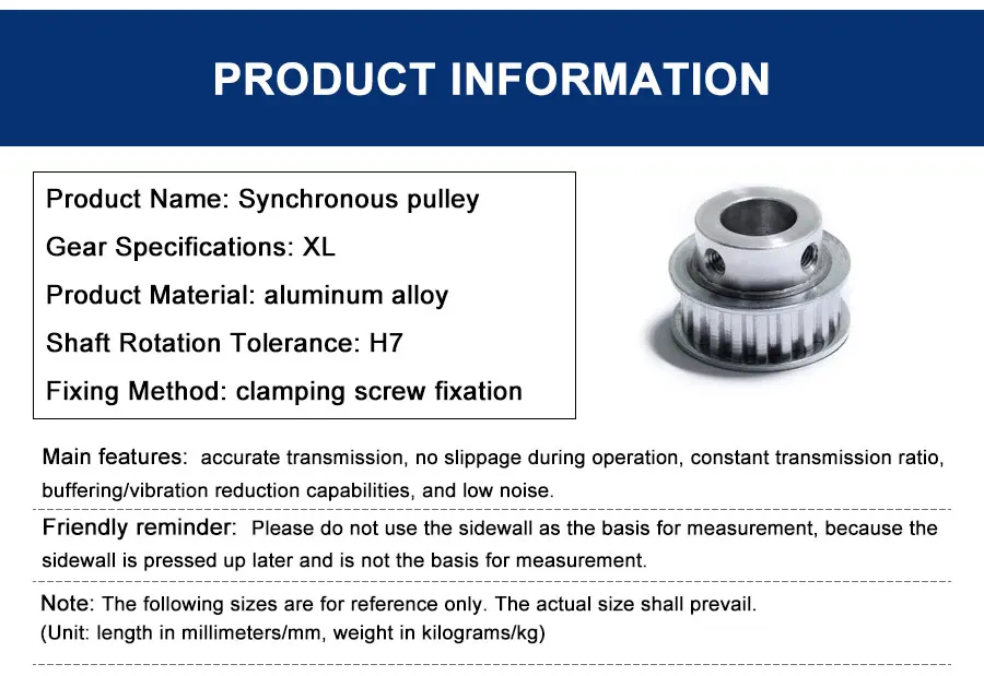 High-Torque XL Synchronous Wheel Smooth Operation and Low Noise ...