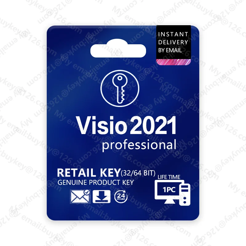 Globla Actvation Ms Visio 2021 Professional 5pc 100% Online 2021 Visio ...