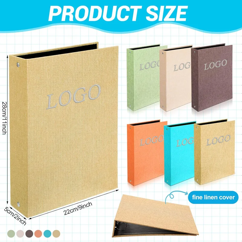 Alibaba.com: Hard Cloth Linen Cover Files Folder with Custom Logo, Ring ...