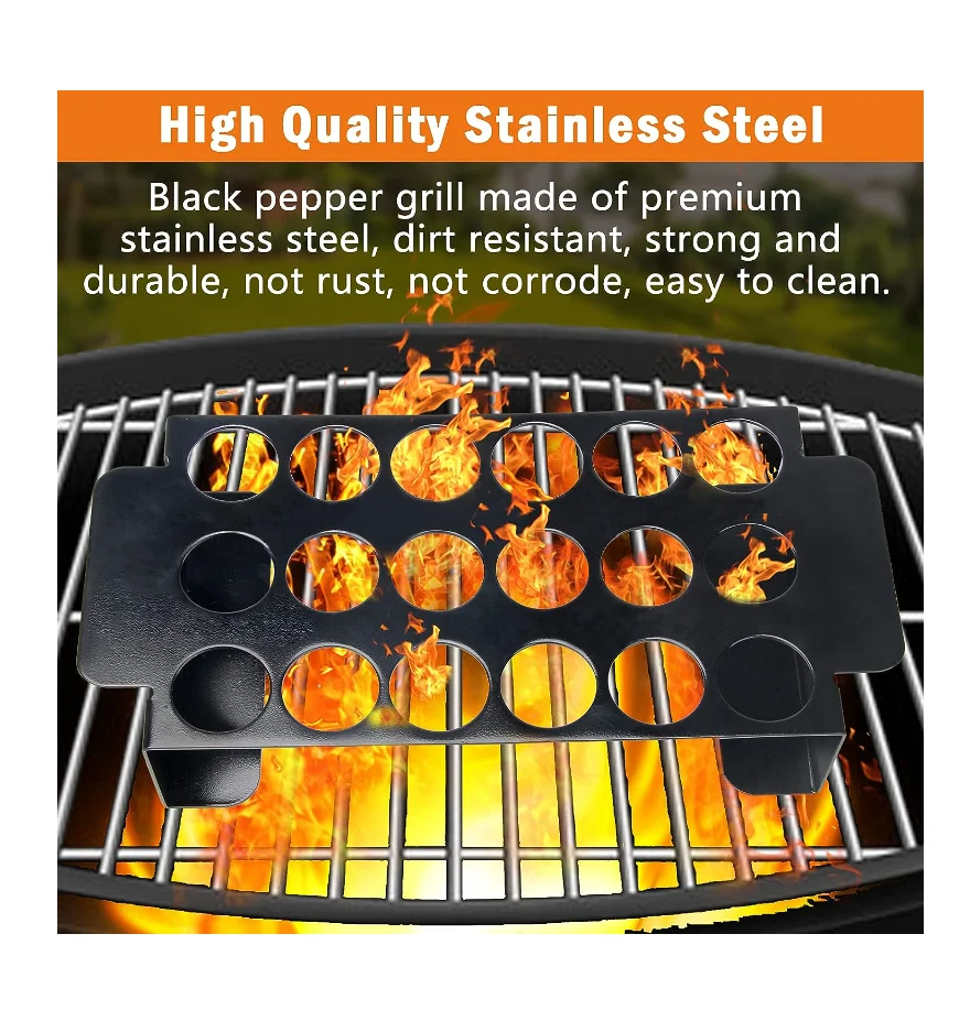 18 Hole Black Grill Rack For Chili Stainless Steel Barbecue Chili ...