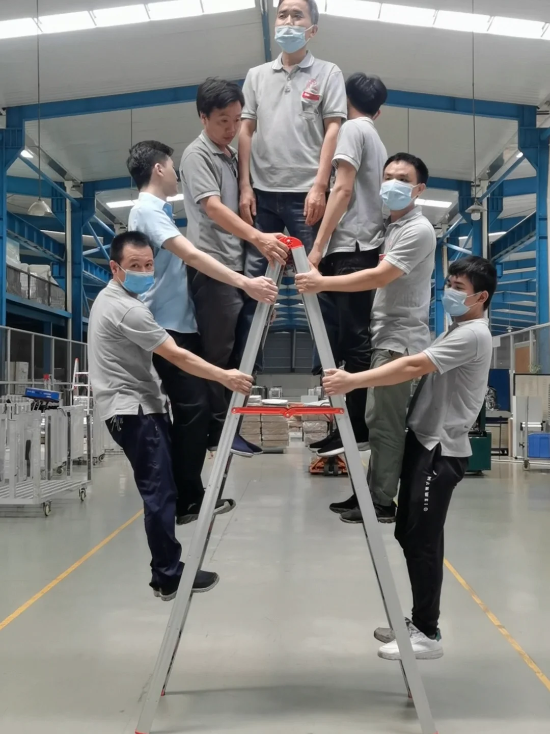 Household Ladder Multi Purpose Folding Aluminium Stairs Stick Ladder A ...