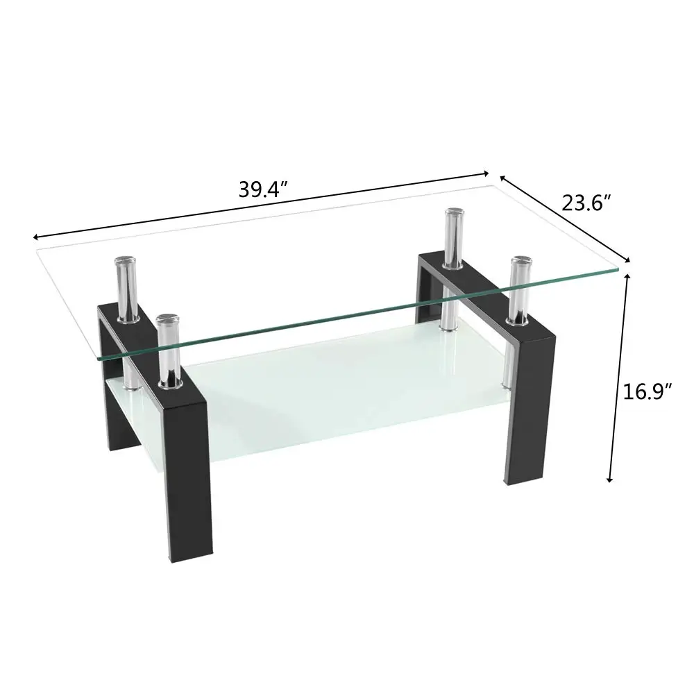 Luxury Center Table Nordic Small Living Room Metal & Glass