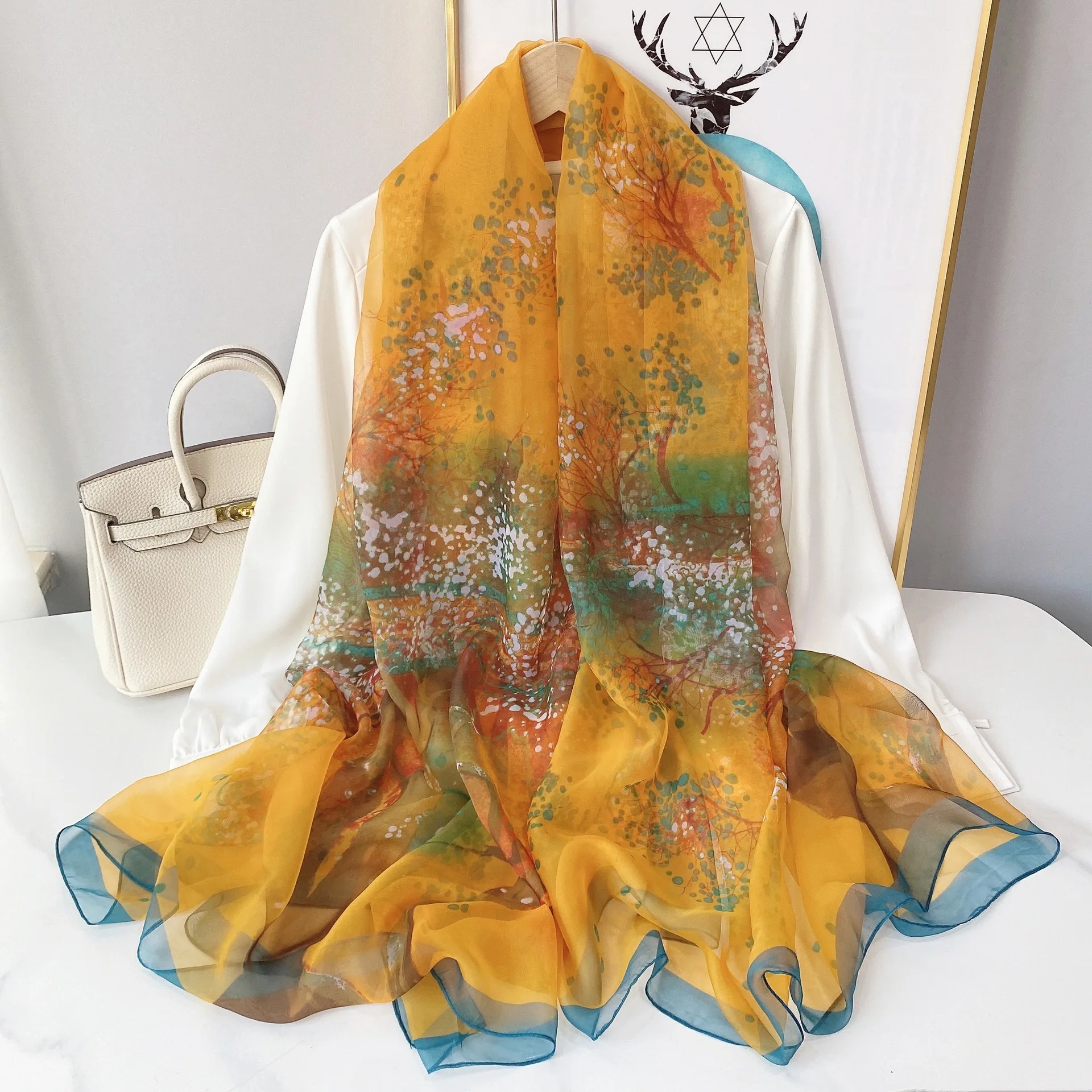 New Fashion Silk Designer Scarves for Women - Spring/summer