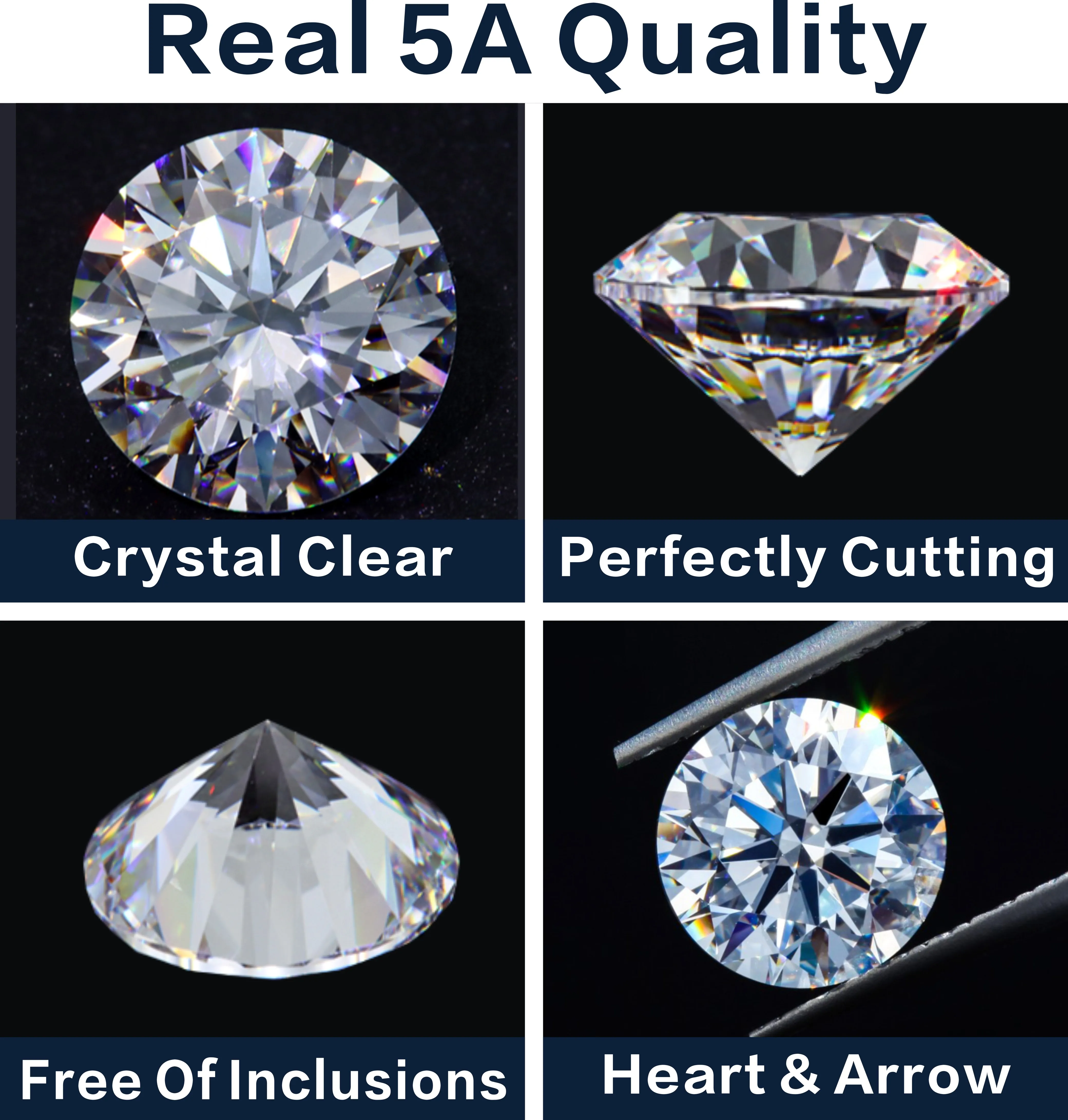 Shop High-Quality 5A CZ Diamond - AAA Zirconia Stones